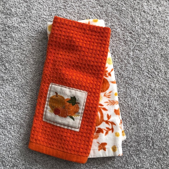 Kitchen | Fall Pumpkin Kitchen Towels Set Of 2 | Poshmark